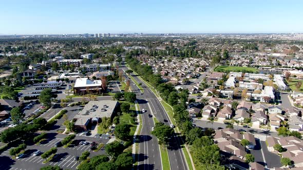 Aerial View of Residential Neighborhood in Irvine, California, Stock ...