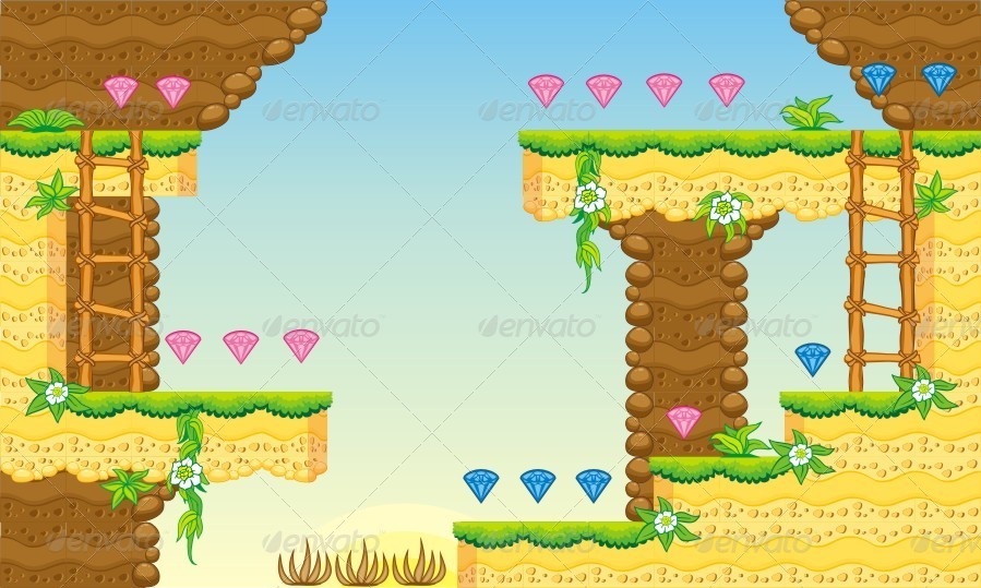 Platformer Game Tile Set 2, Game Assets | GraphicRiver