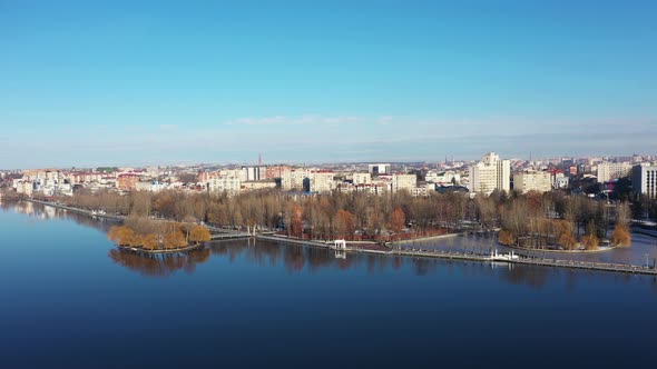 The Ternopol City Landscape Aerial Panorama View, Stock Footage | VideoHive