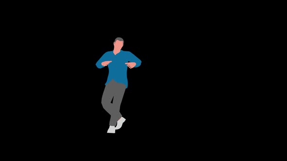 2D Cartoon Male Dance Loop, Motion Graphics | VideoHive