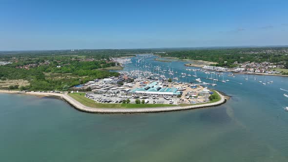 Hamble Point on the South Coast of England Aerial View, Stock Footage