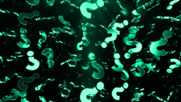 Shiny Falling Question Marks, Motion Graphics | VideoHive