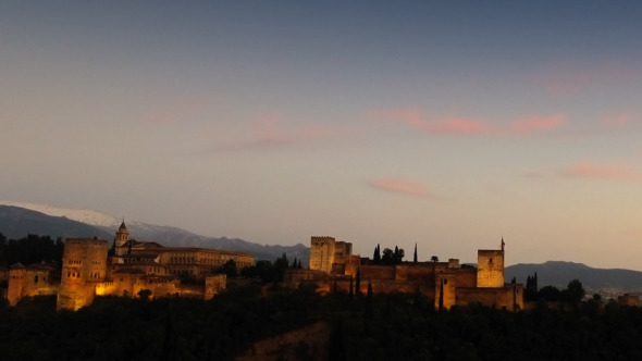 Alhambra at Sunset, Stock Footage | VideoHive