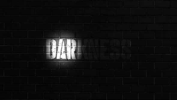 Darkness Word In Darkness Wall Background, Motion Graphics | VideoHive