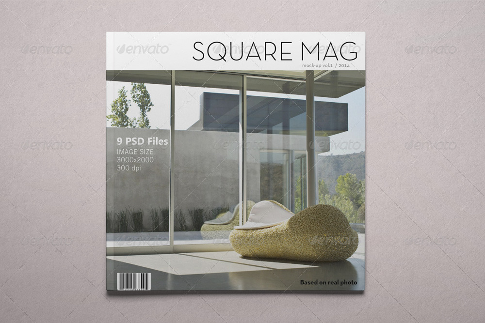 Square Magazine Mock-Up, Graphics | GraphicRiver