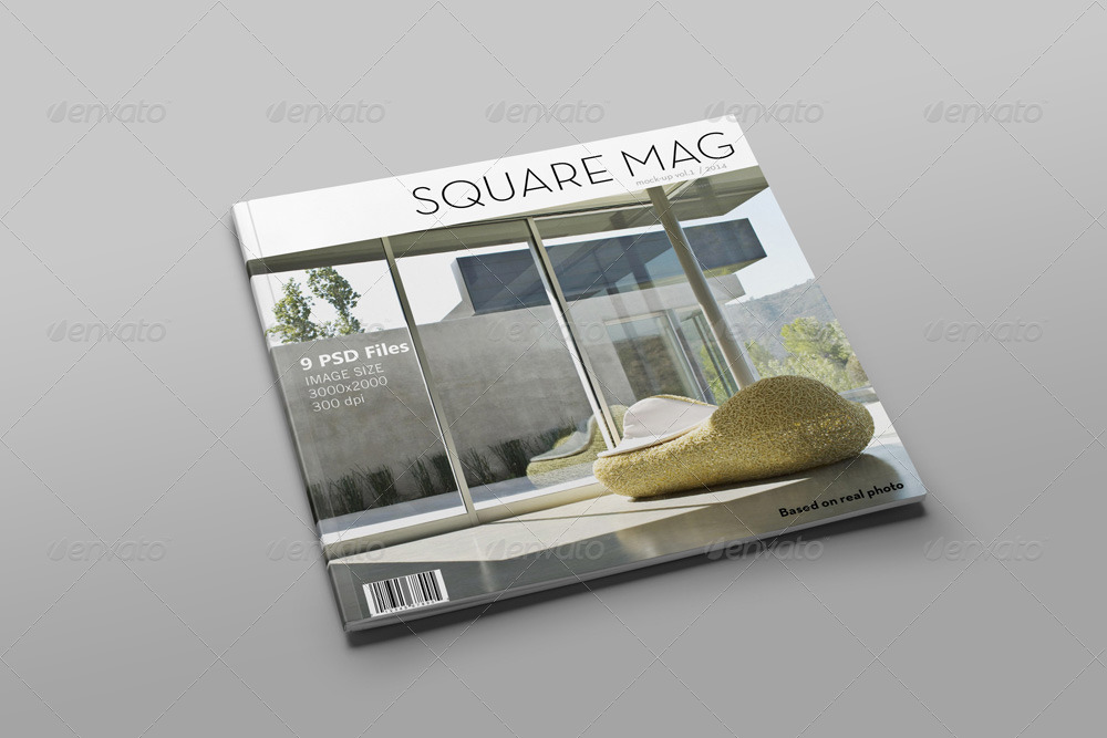 Square Magazine Mock-Up, Graphics | GraphicRiver
