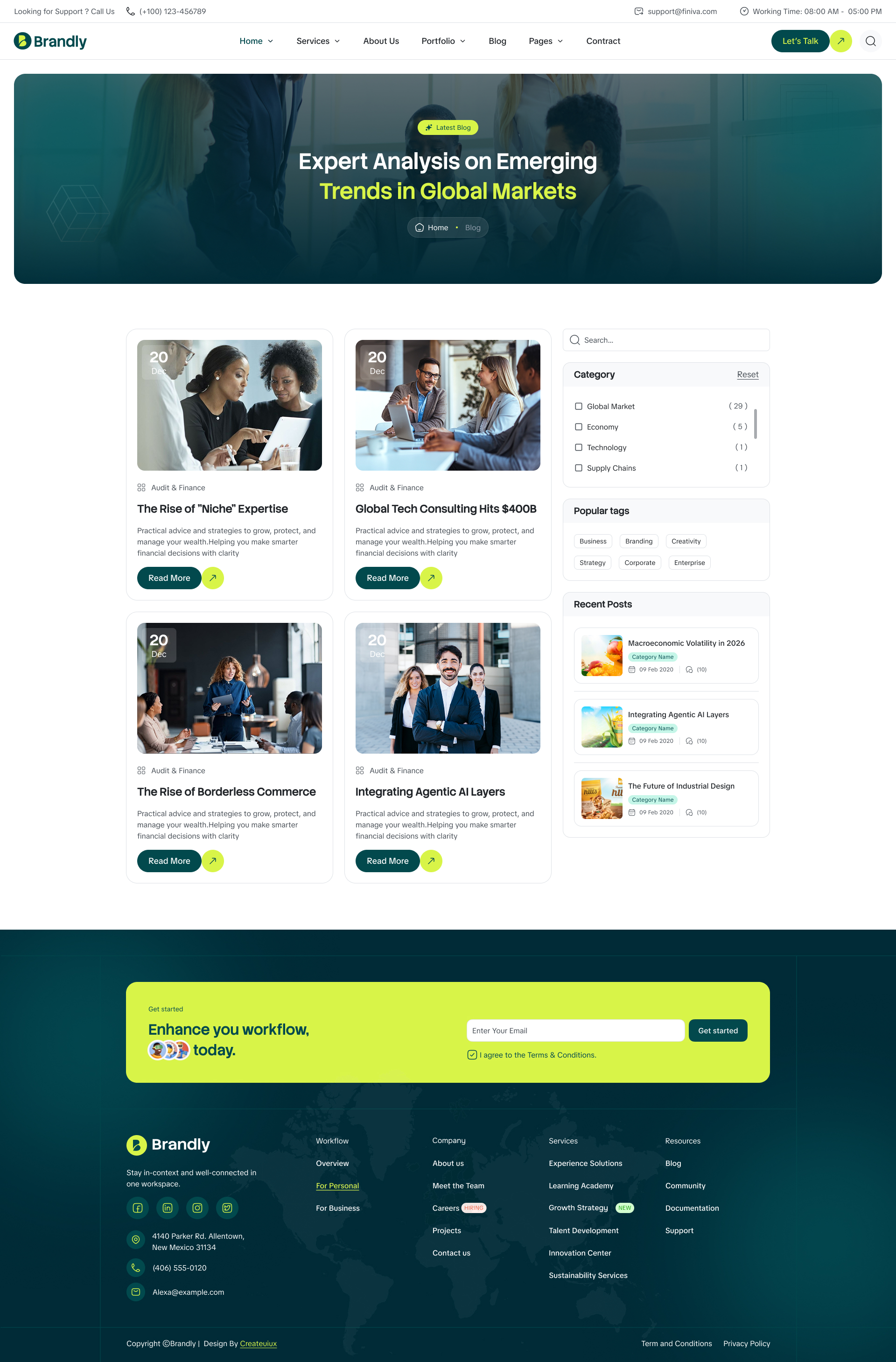 Brandly - Corporate Business Figma UI Template by createuiux | ThemeForest