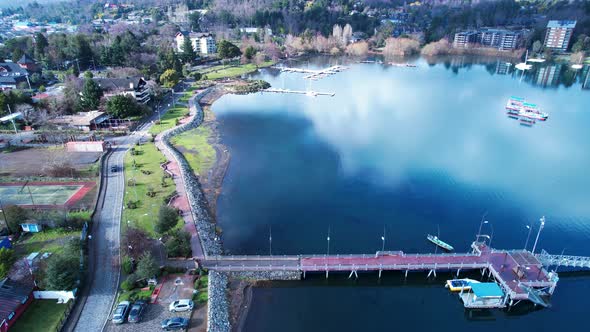 Pucon at Chilean Patagonia. Famous countryside city of Pucon Chile ...