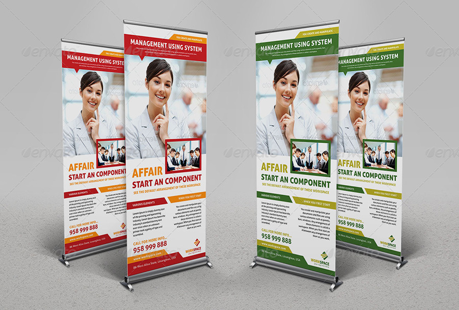Workspace Banner, Print Templates | GraphicRiver