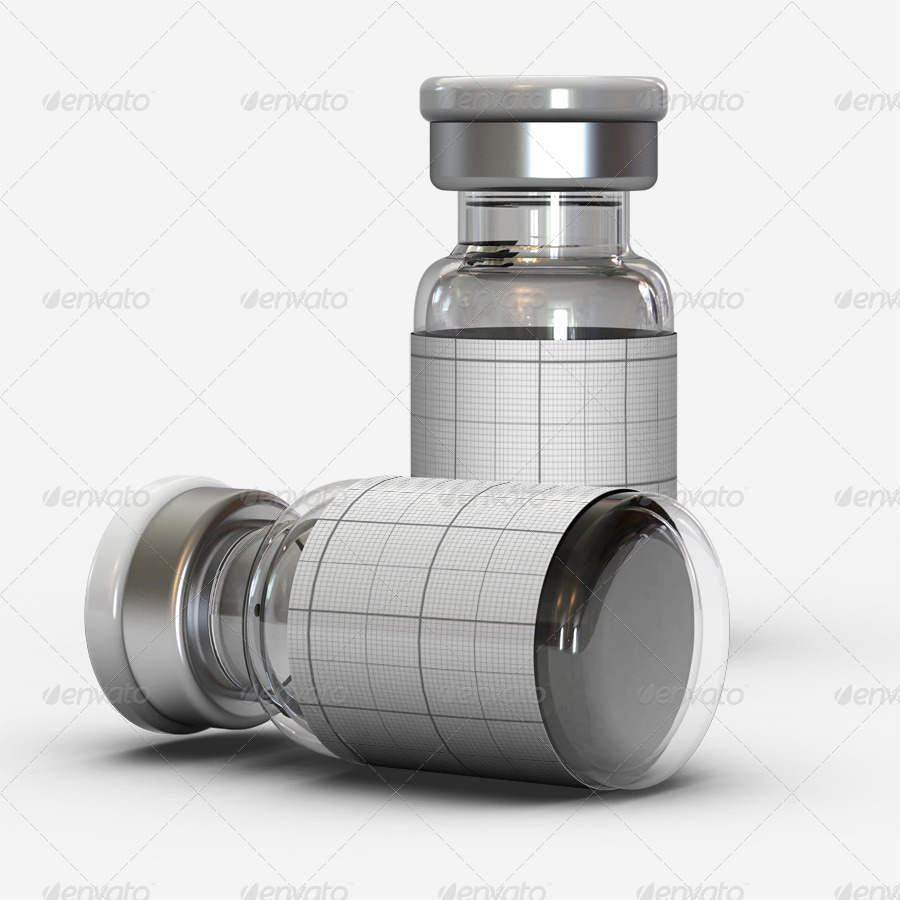 Vial Bottles Mock Up by akropol | GraphicRiver