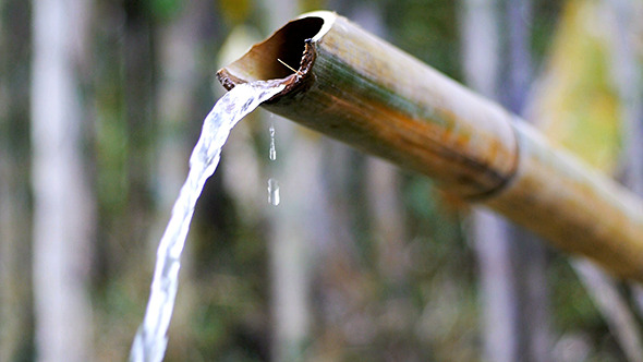 Bamboo Water Feature 01, Stock Footage | VideoHive