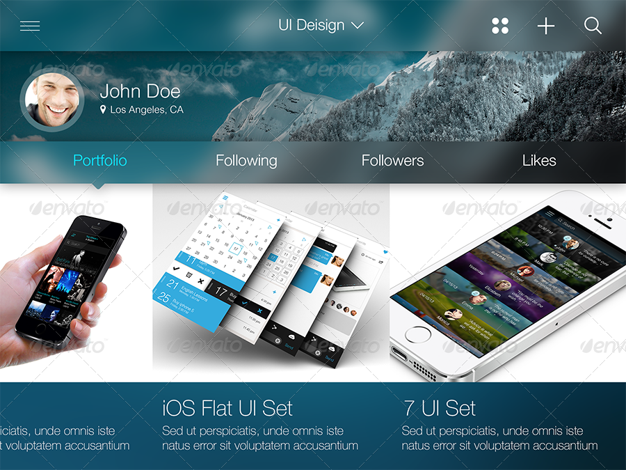 Flat Pad UI Set Vol. 2, Web Elements | GraphicRiver
