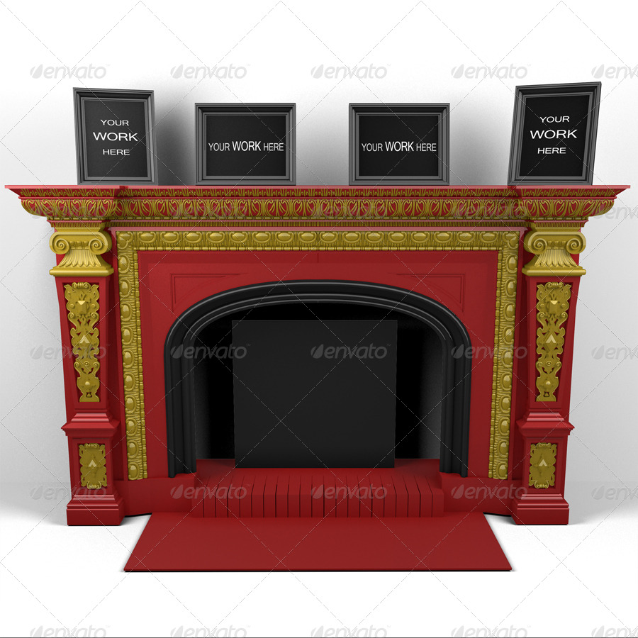 Fireplace Frame , Graphics | GraphicRiver