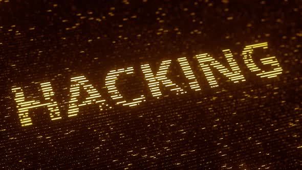HACKING Word Made with Flying Particles, Motion Graphics | VideoHive