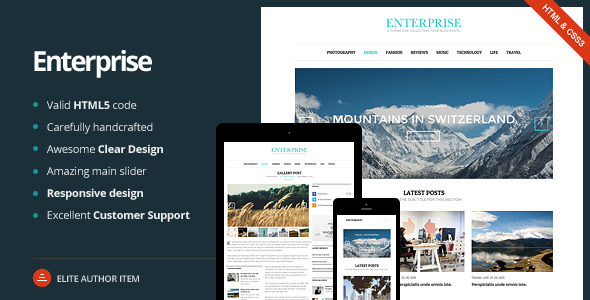 Enterprise - Responsive Magazine, News, Blog by WebLionMedia | ThemeForest
