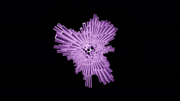 Morphing an Abstract Rotating Shape Changing Color, Motion Graphics