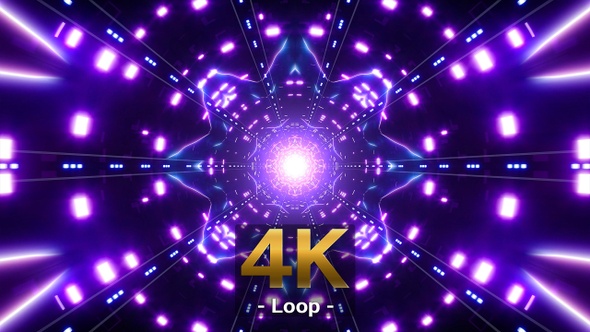 Abstract Time Travel Neon Portal Loop 4K by shnfilm | VideoHive