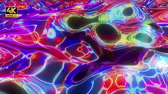 Neon Waves 4K, Motion Graphics | VideoHive