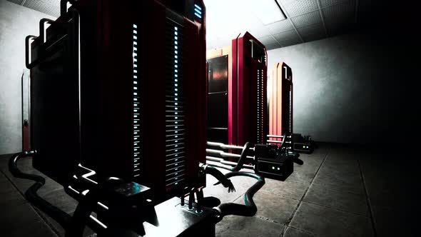 Cryptocurrency Mining Farm Using Computer Graphic Cards, Motion Graphics