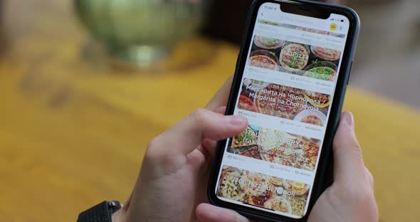 Ordering Food Using Online Delivery, Stock Footage | VideoHive