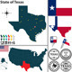 Map of State Texas, USA, Vectors | GraphicRiver