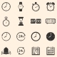 Vector Set of 16 Time Icons, Icons | GraphicRiver