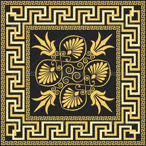 Traditional Vintage Gold Greek Ornament by Kavalenkava | GraphicRiver