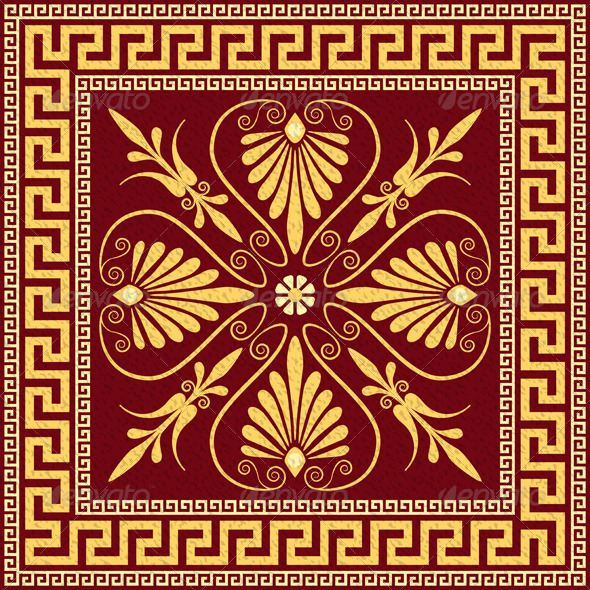 Vector Traditional Vintage Gold Greek Ornament by Kavalenkava ...