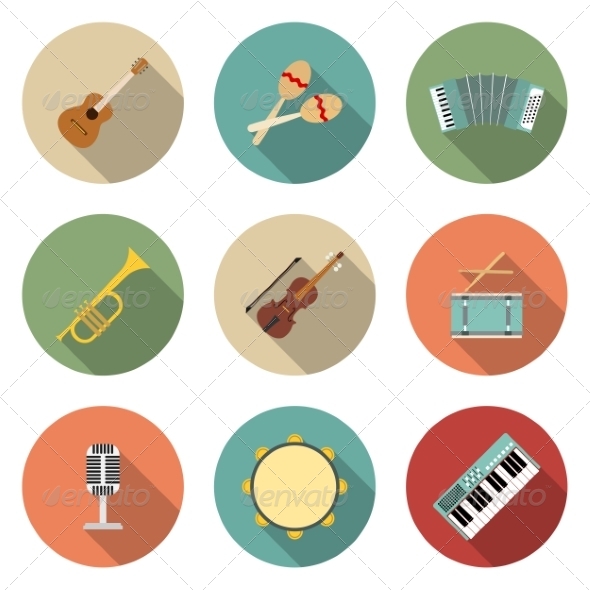 Musical Instruments Icons by stashom13 | GraphicRiver