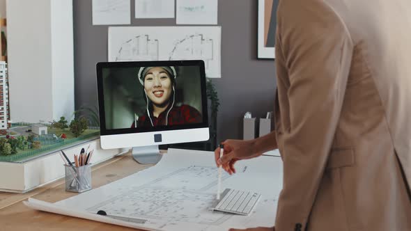 Construction Worker Calling Architect, Stock Footage | VideoHive