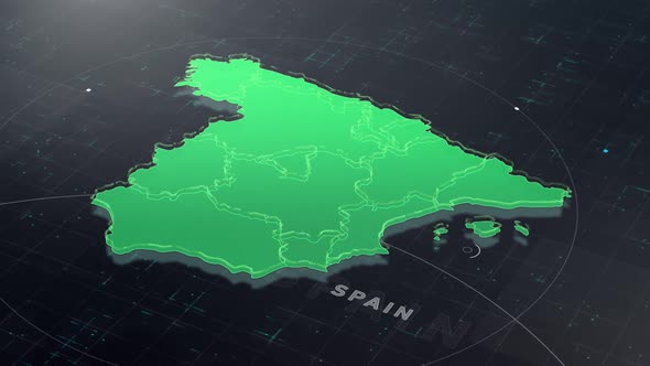 Digital Tech Spain Map, Motion Graphics | VideoHive