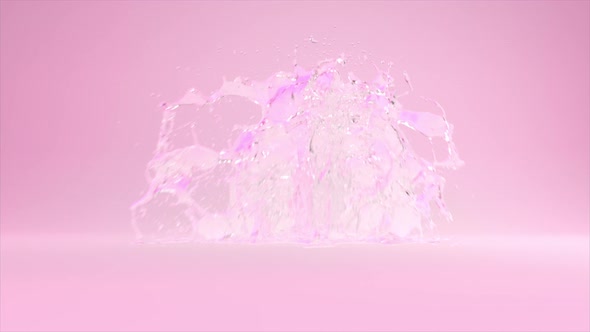 Splashed pink water, Motion Graphics | VideoHive