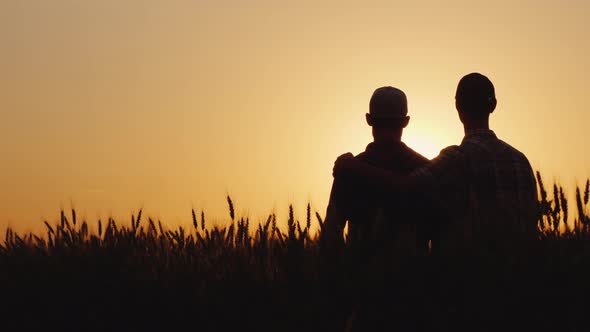 Two Gay Men Stand Hugging at Sunset, Stock Footage | VideoHive