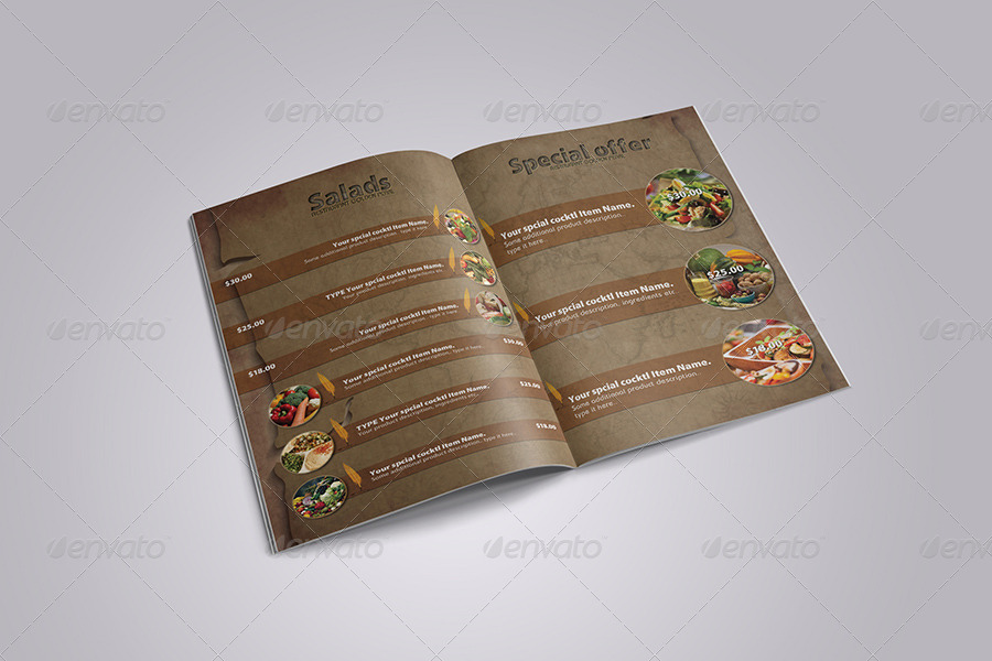 Restaurant Menu - Ancient Style, Print Templates | GraphicRiver