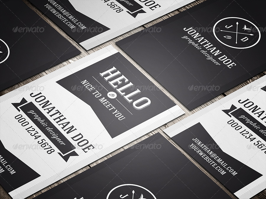 Retro Business Card, Print Templates | GraphicRiver