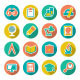 Set Flat Icons of School and Education, Icons | GraphicRiver