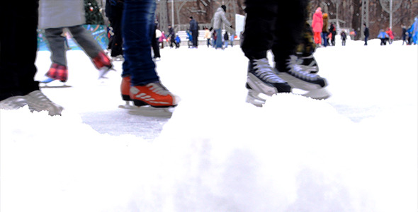 People Ice Skating, Stock Footage | VideoHive