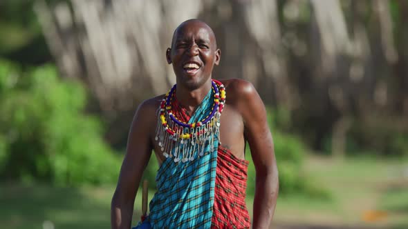 A Maasai man smiling, Stock Footage | VideoHive