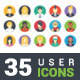 35 Flat User Icons, Icons | GraphicRiver