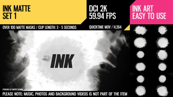 Ink Matte (HD Set 1), Motion Graphics | VideoHive
