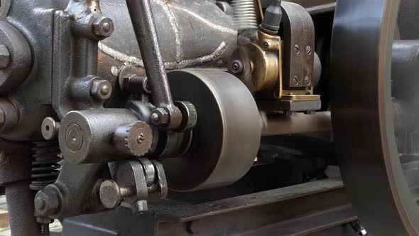 Vintage Stationary Combustion Engine, Stock Footage | VideoHive