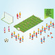 Isometric Football Players in Stadium, Vectors | GraphicRiver