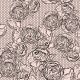 Vintage Monochrome Roses Pattern with Lace, Vectors | GraphicRiver