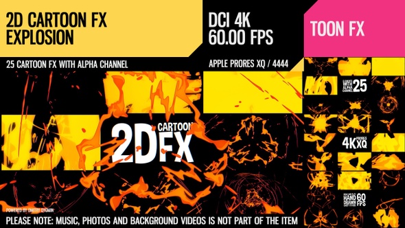 2D Cartoon FX (Explosion Set 6), Motion Graphics | VideoHive