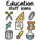 Education Stuff Icons, Icons | GraphicRiver