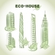 Eco Green Buildings Icons, Vectors | GraphicRiver