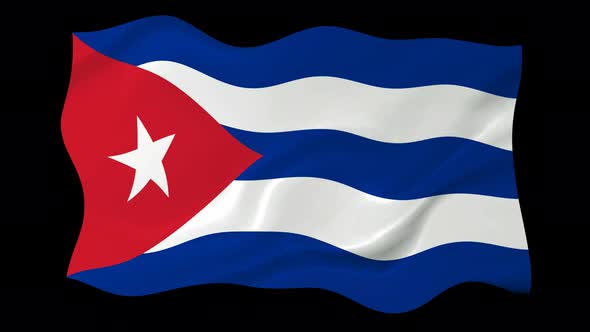 Cuba Waving Flag Animated Black Background, Motion Graphics | VideoHive