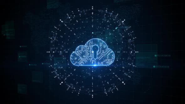 Cloud Computing Of Cyber Security 811, Motion Graphics | VideoHive