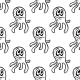 Black and White Monster Seamless Pattern, Vectors | GraphicRiver