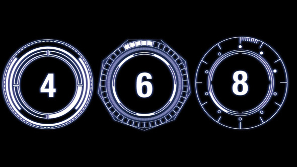 3 HUD Countdown, Motion Graphics | VideoHive